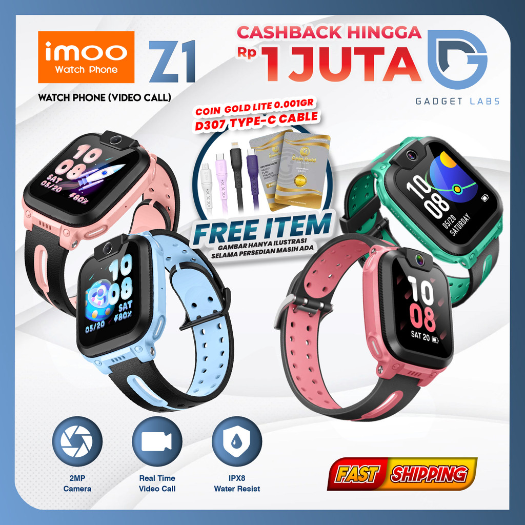 Jual IMOO Watch Z1 Smartwatch 2MP HD Camera - Jam Tangan Pintar Anak ...