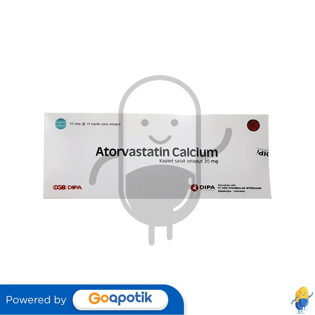 Jual Atorvastatin Calcium Dipa 20 Mg Box 100 Kaplet | Shopee Indonesia