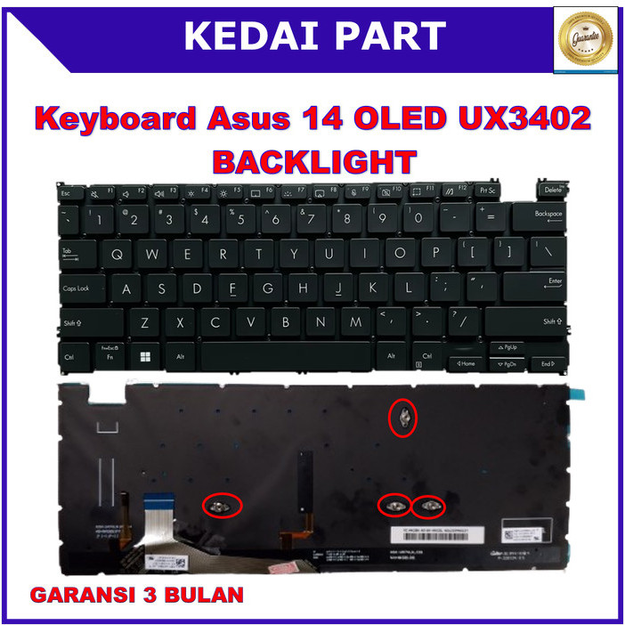 Jual Keyboard Asus Zenbook 14 OLED UX3402 UX3402va Small Enter ...