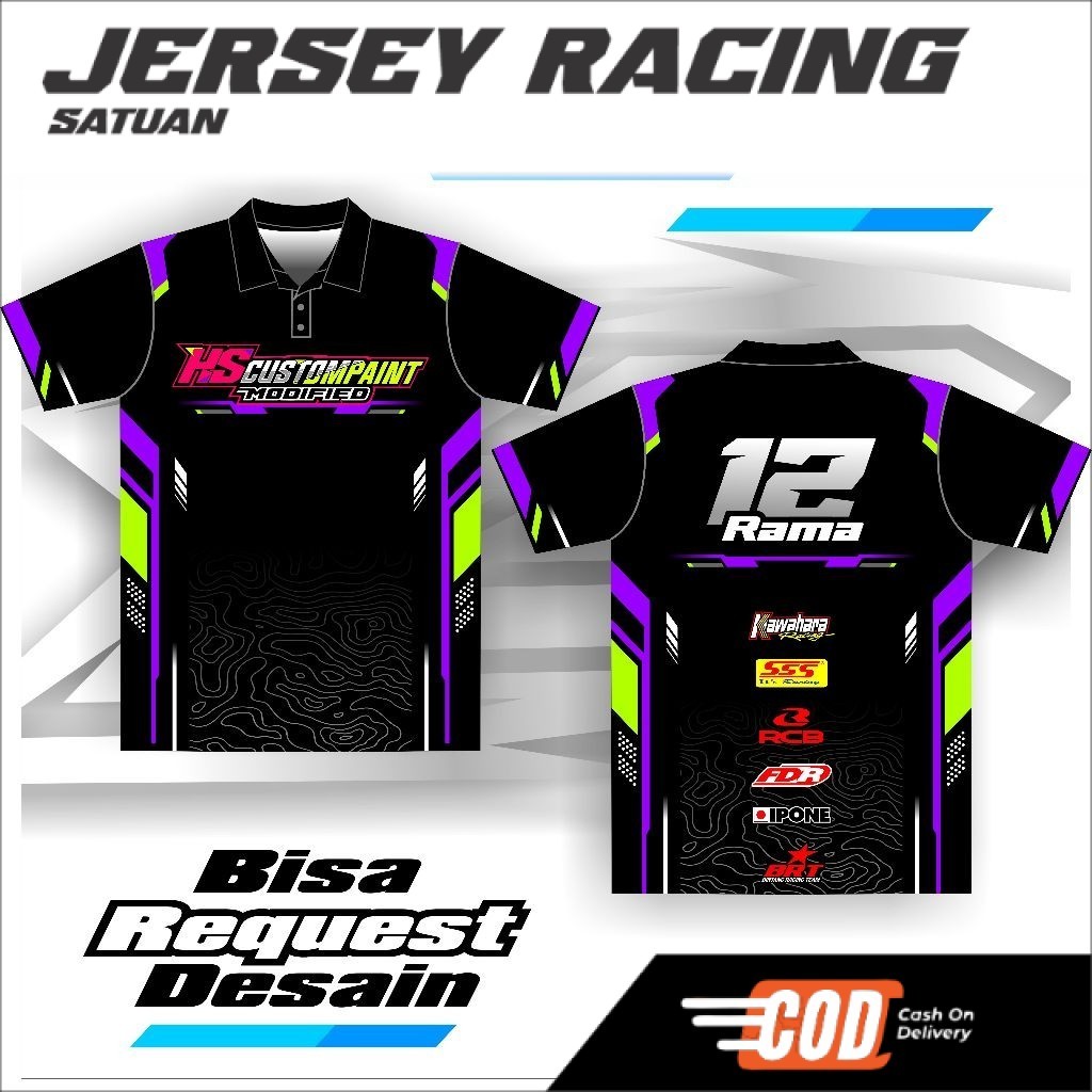 Jual Jersey Racing Road Race / balap Custom Nama Nomor Bebas Request ...