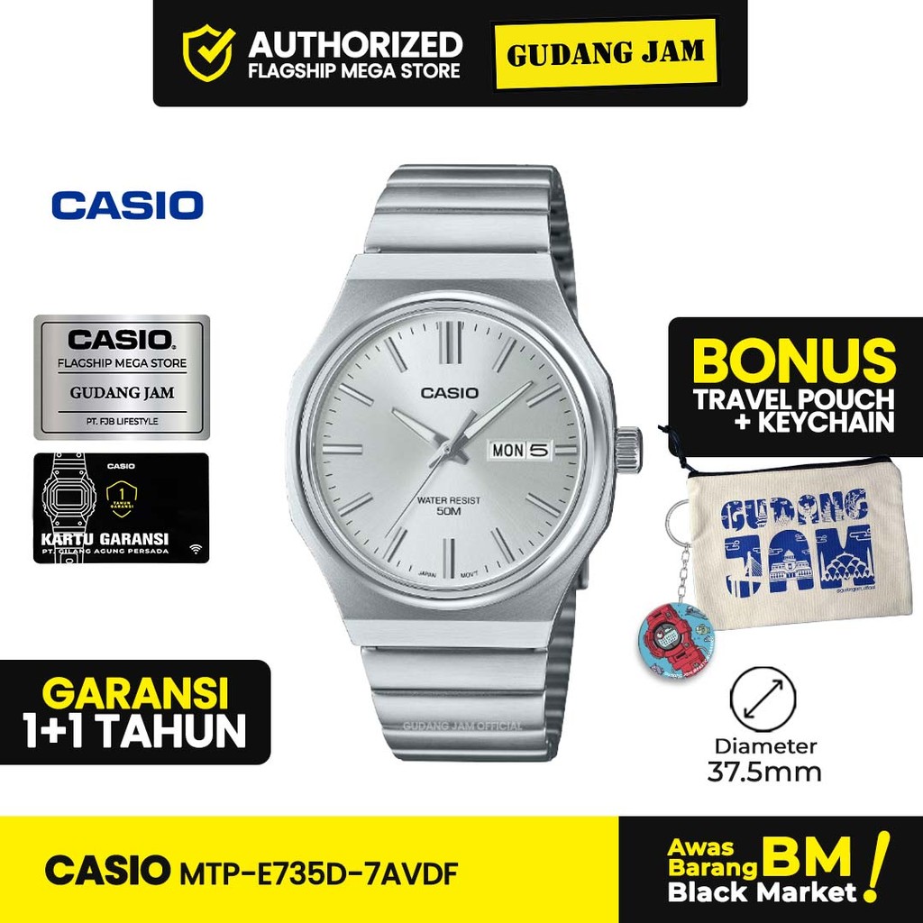 Jual Casio Pria MTP-E735D-7AVDF MTP-E735D-7A MTPE735D MTP E735D | Shopee Indonesia