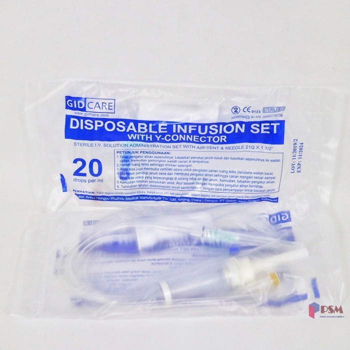 Jual Infusion Set Adult TYPE Y GIDCARE ONEMED HEALTHCARE Selang Infus ...