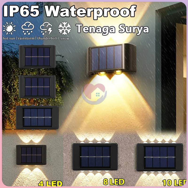 Jual 【COD】4/6/8/10 Led Led Lampu Taman Tenaga Surya Lampu Lampi Dinding Outdoor Lampu Dinding ...