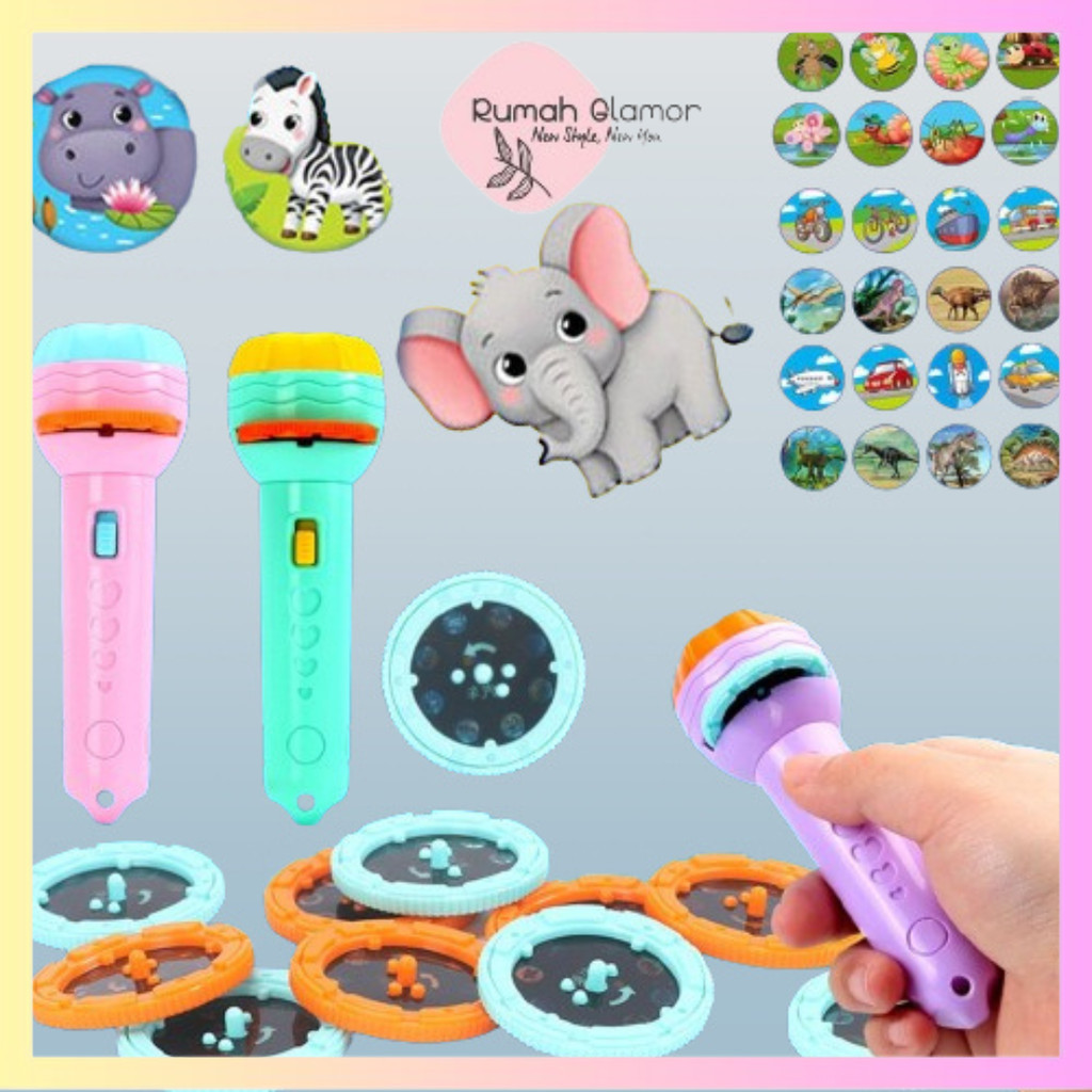 Jual Senter Proyektor Karakter 3in1 Senter Karakter Hewan Animal Fun ...