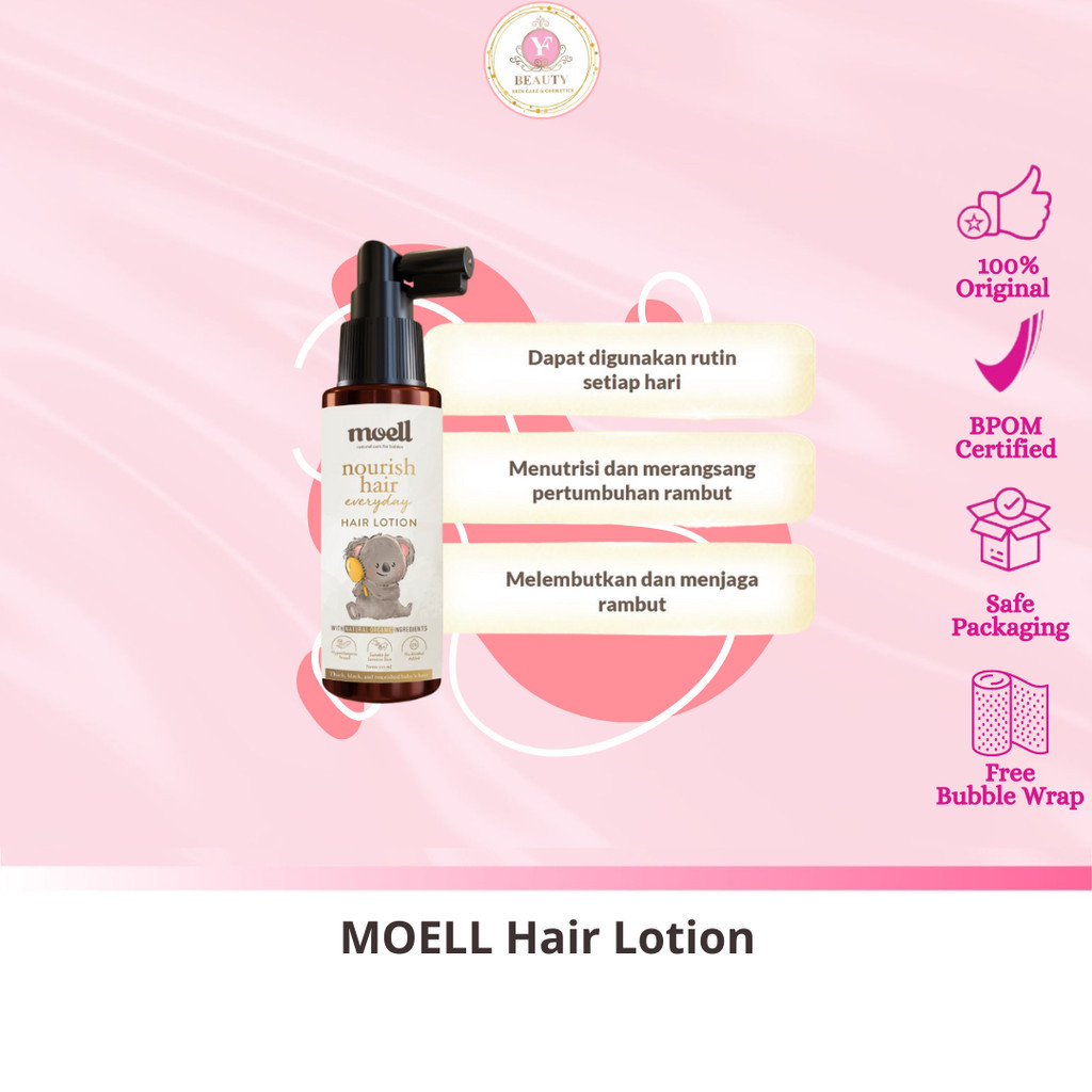 Jual YF BEAUTY MOELL Hair Lotion / Baby Hair Lotion Moell / Hair Lotion ...