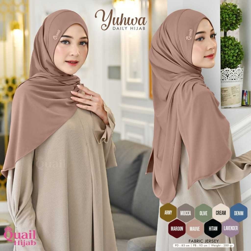 Jual Yuhwa Daily hijab Original Quail Jilbab Wanita Size Sesuai FOTO ...