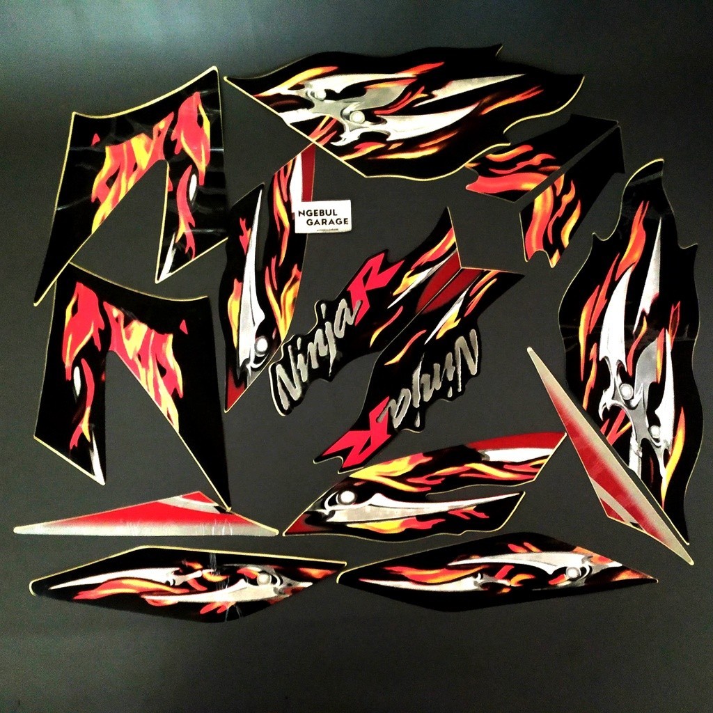Jual Stiker Ninja R Api 2008 Striping KAWASAKI IMI HITAM KUNING MERAH ...