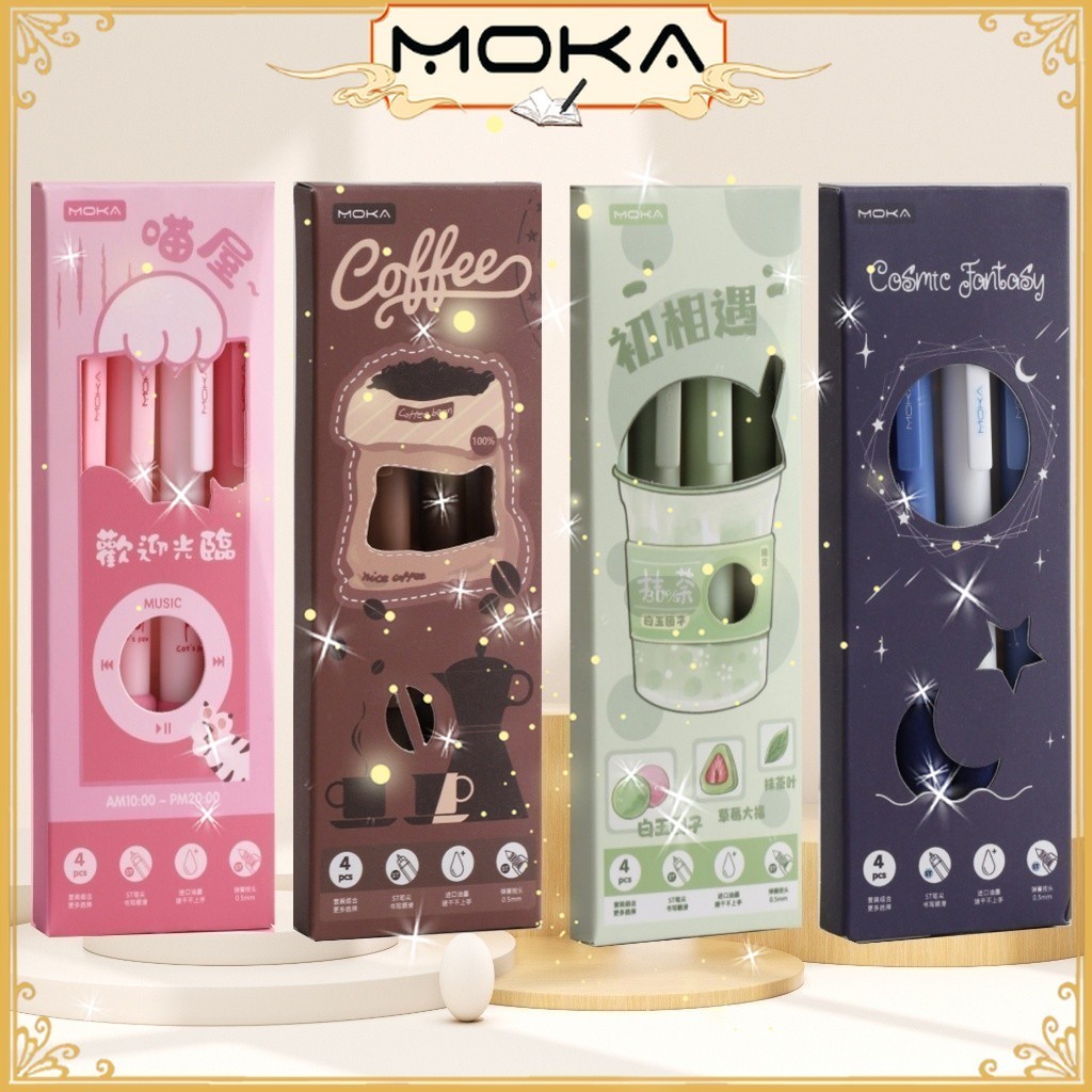 Jual MOKA 1 SET 4 PCS PULPEN MEKANIK 0,5MM MATTE COLOR EDITION DENGAN ...