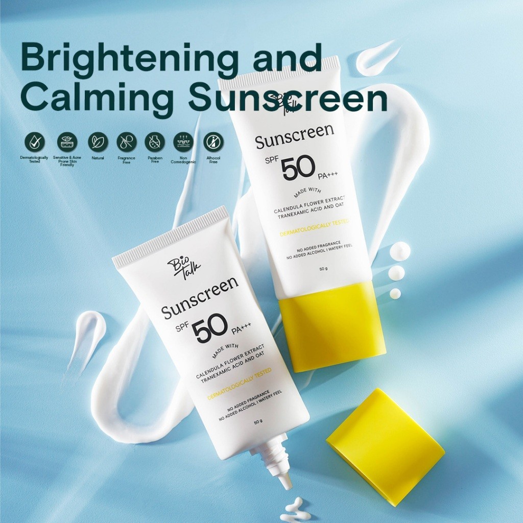 Jual GLAM - BIOTALK Sunscreen SPF 50 PA+++ - Watery/Sensitive & Acne ...