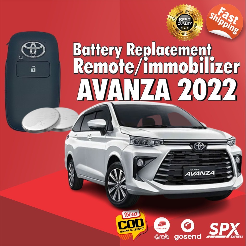 Jual baterai remote kunci mobil toyota avanza veloz 2022 raize raise ...