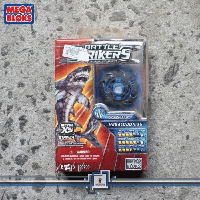 Jual Battle Strikers Team Predator MEGALODON Beyblade Gasing MEGA BLOKS ...