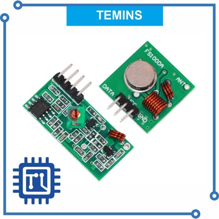 Jual Modul RF 433Mhz Wireless Transmitter and Receiver kit 5V DC ...