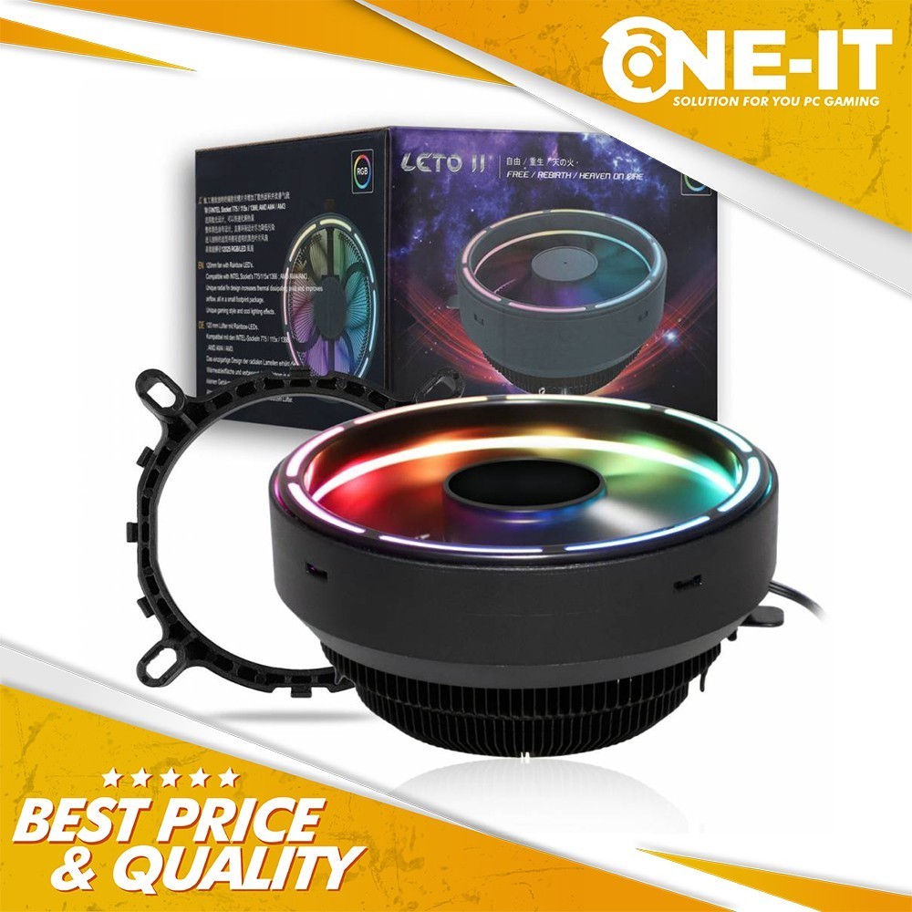 Jual CPU Cooler Infinity LETO II 12cm RGB HSF For Intel and AMD ...