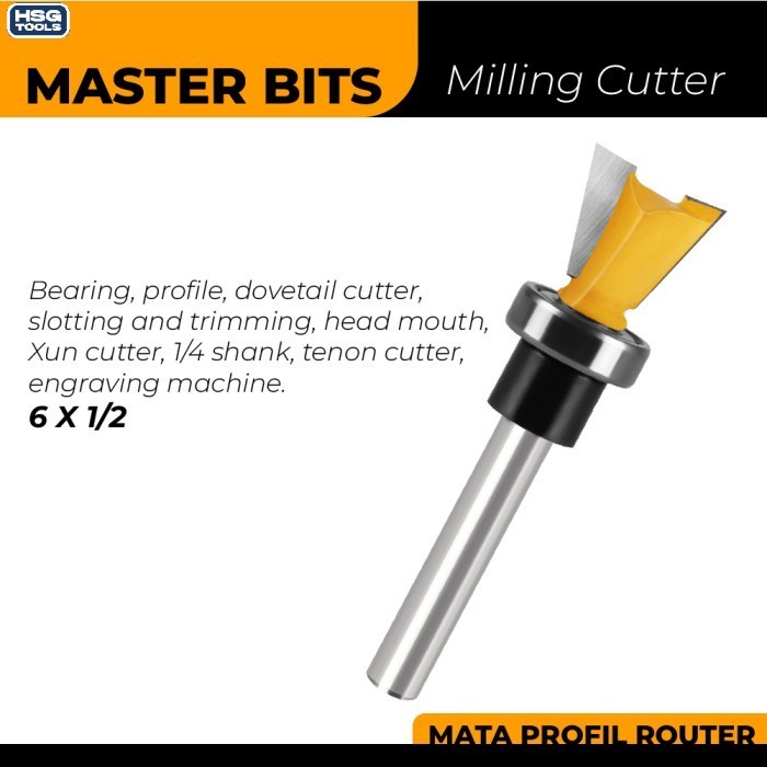 Jual MASTER BIT MATA PROFIL ROUTER DOVETAIL CUT SLOTTING &TRIM 6MM X 1/ ...