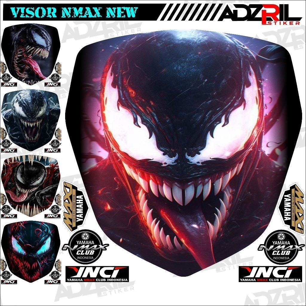 Jual Stiker visor Winshield yamaha Nmax NEW 155 2020-20239 VENOM KEREN ...