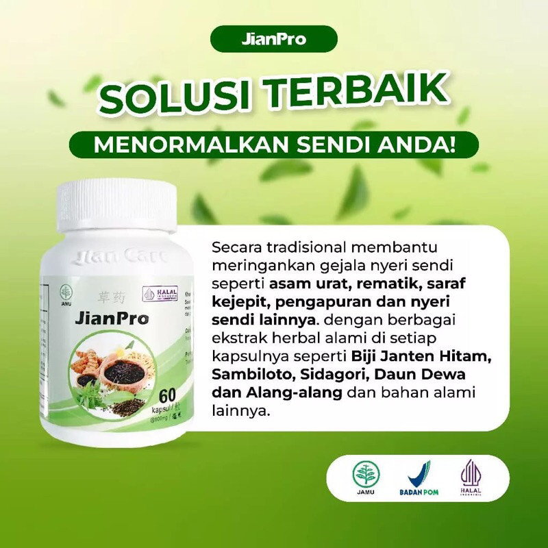 Jual NEW JIANPRO Ramuan Obat Herbal Asam Urat, Rematik, Pegal Linu ...
