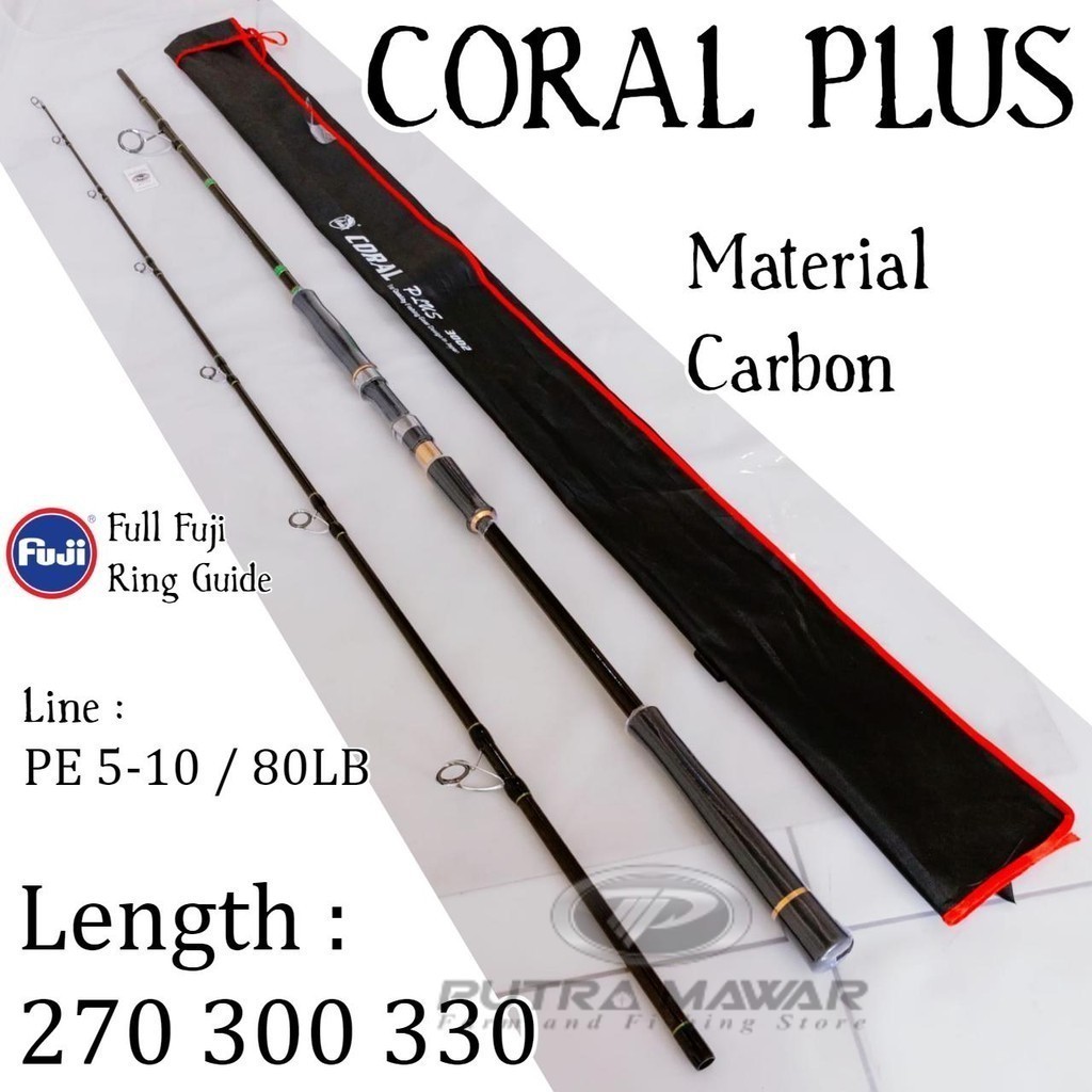 Jual Orca Coral Plus 3002 3302 PE5-10 80lb Joran Popping Karangan Protarget Ring Full Fuji ...