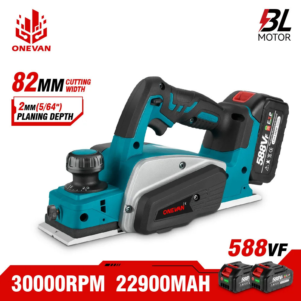 Jual ONEVAN 30000RPM Cordless Electric Planer Brushless Electric Router ...
