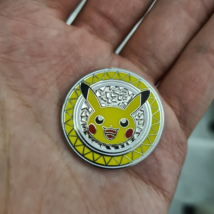 Jual Pikachu Coin - Premium Pokemon Metal Enamel Coin 1st ed XY TCG ...