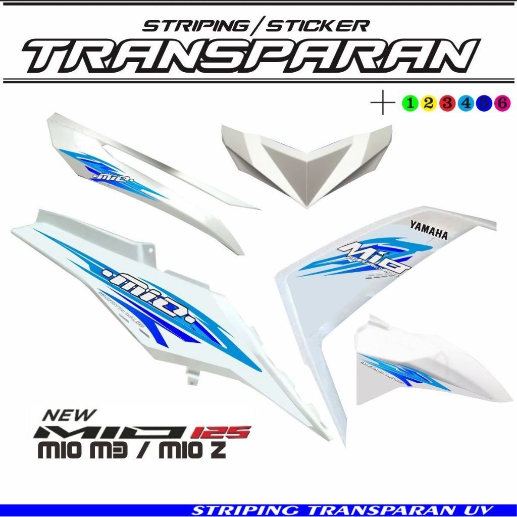 Jual STIKER MOTOR / STRIPPING TRANSPARAN CLEAR STICKER SIMPEL YAMAHA ...