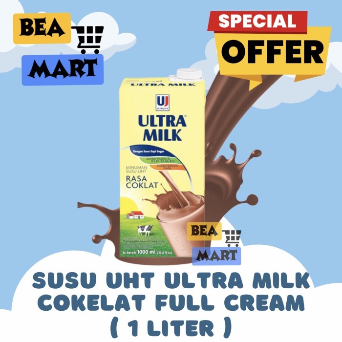 Jual Ultra Milk Coklat 1 Liter 1000ml - EXP 21 MARET 2025 | Susu UHT Full Cream Cokelat ...
