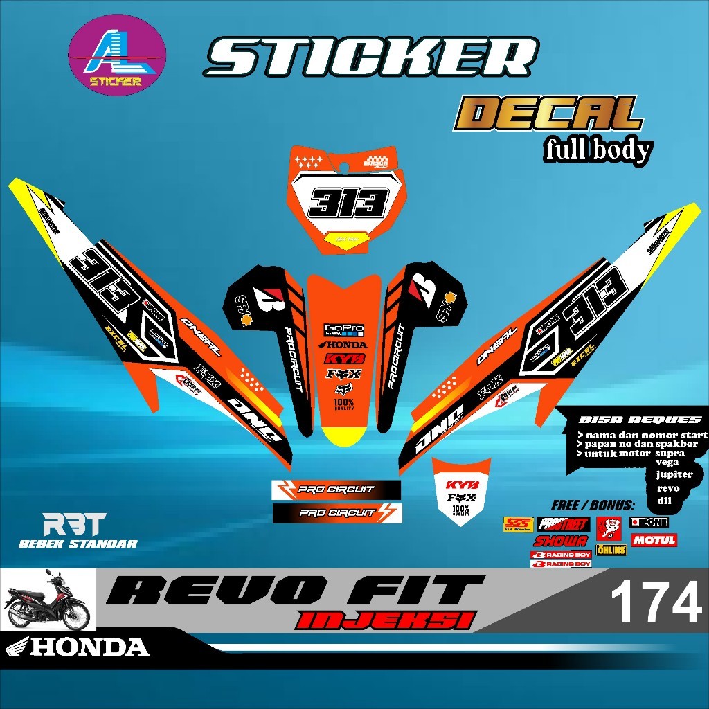 Jual Sticker Rbt Decal Striping Revo Fit Injeksi Full Body Motor Rbt ...