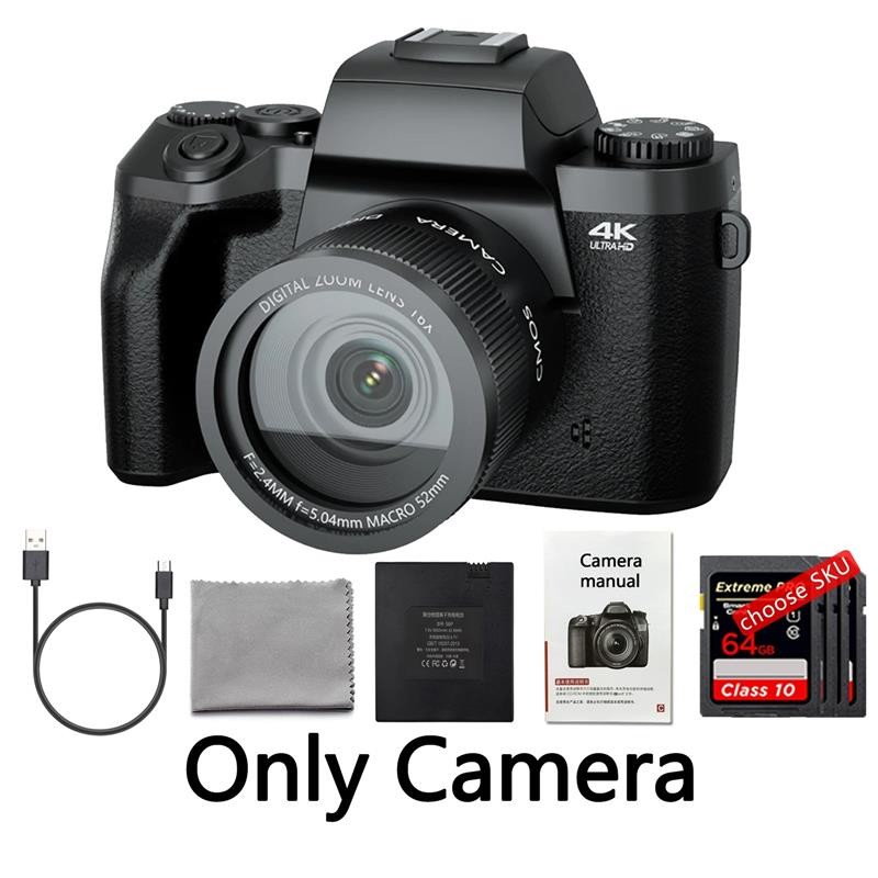 Jual 2025 4K HD Digital Camera DSLR Camcorder 64MP Auto Focus ...