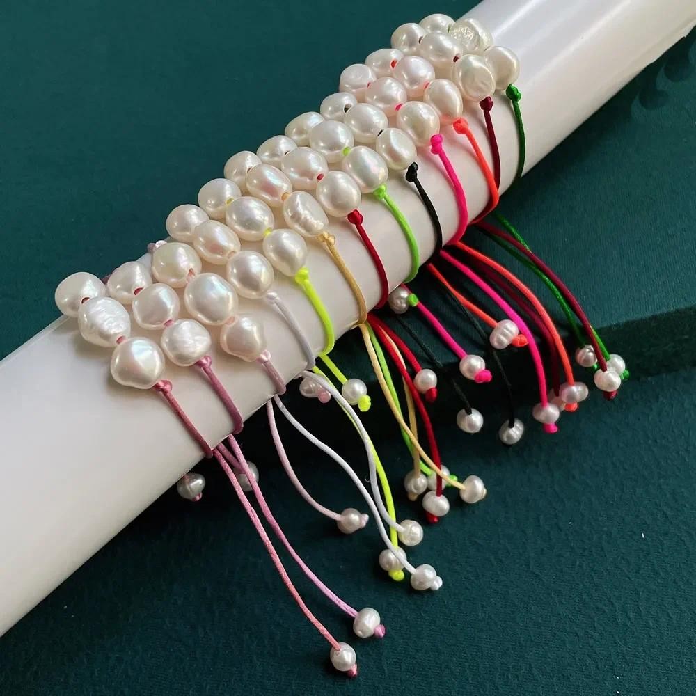 Jual Irregular Big Baroque Pearl Charm Friendship Bracelets for Women ...
