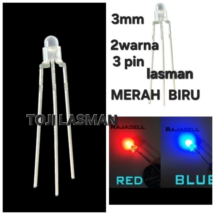 Jual BSM ( LED KAKI 3 ) 3mm lampu led indikator tv tabung led lcd ...