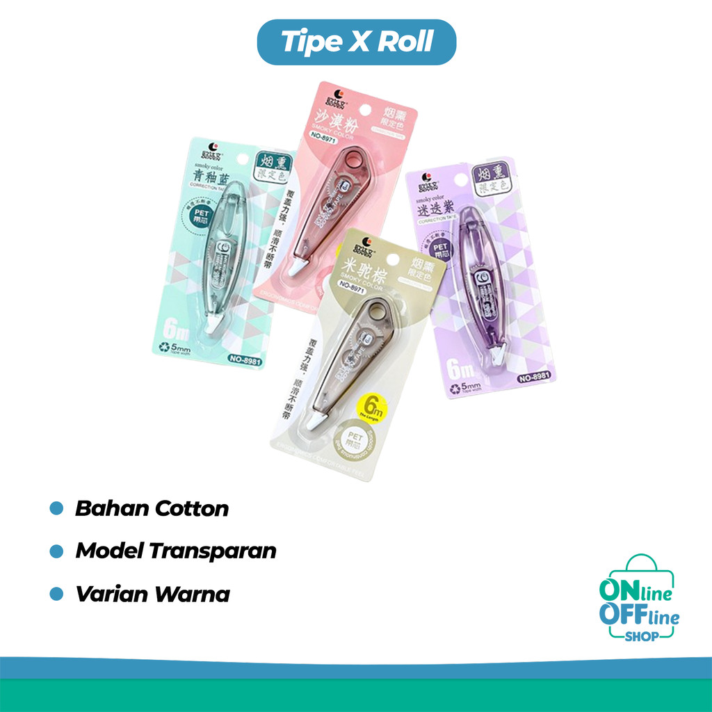 Jual Tipe X Roll Corrections Bahan Cotton Tipe X Kertas Aesthetic OOS ...