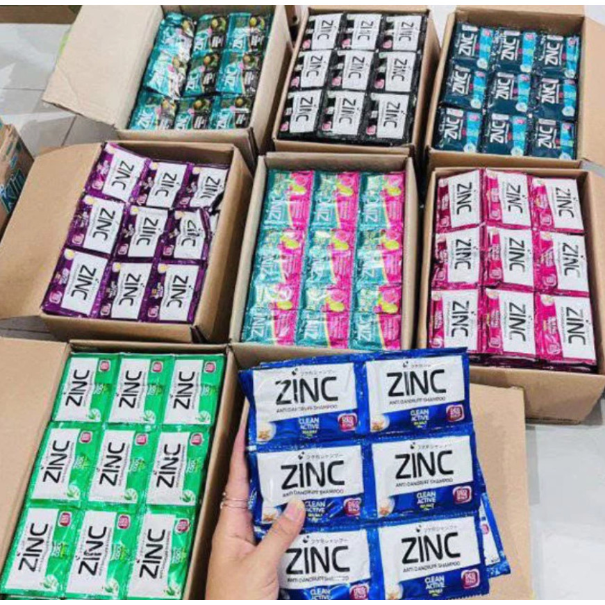 Jual SAMPO ZINC SHAMPO SACHET / 1 RENCENG ISI 12 / SHAMPO ZINC SACHET ...