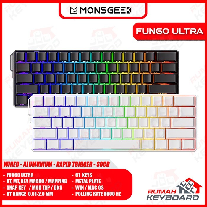 Jual MONSGEEK - FUN60 ULTRA - 60% - Alumunium - Wired - Magnetic Switch ...
