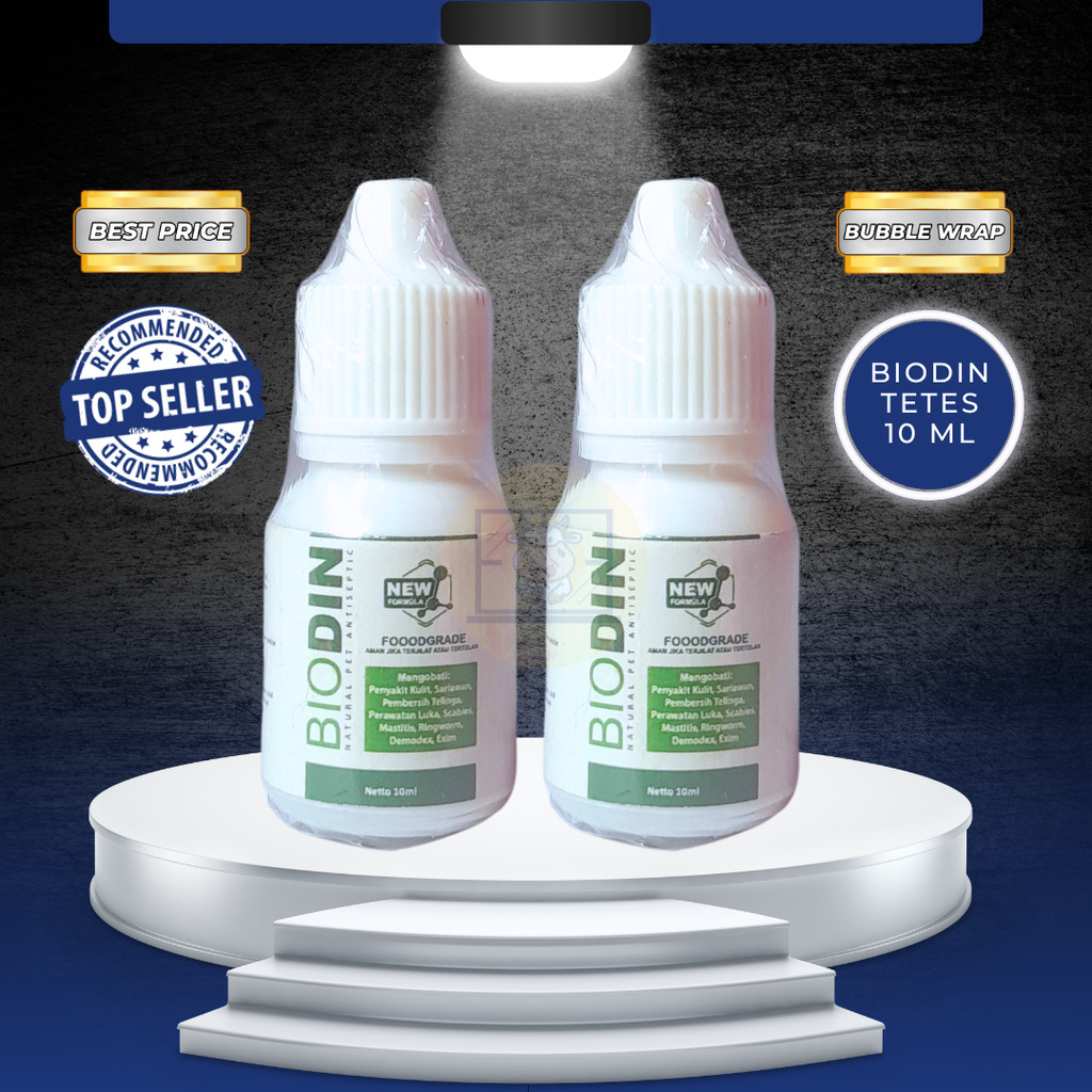 Jual BIODIN 10 ML NATURAL ANTISEPTIK - Ear Mites Mencegah Scabies Kulit ...