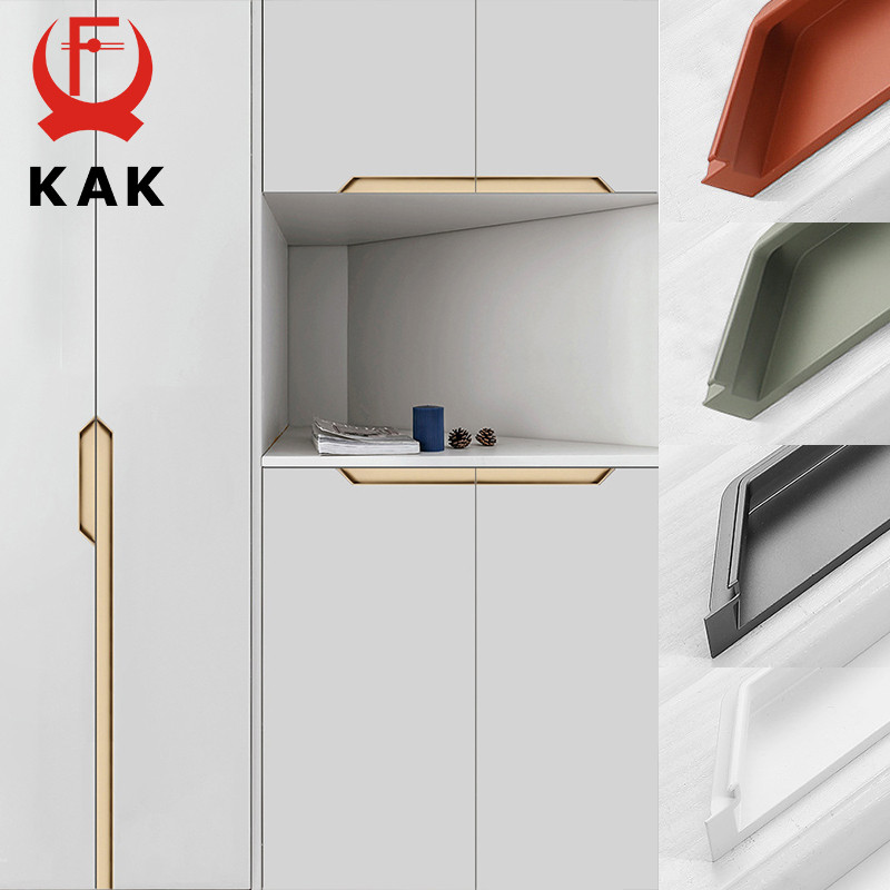Jual KAK Recessed Cabinet Handles Black Hidden Sliding Door Handle ...