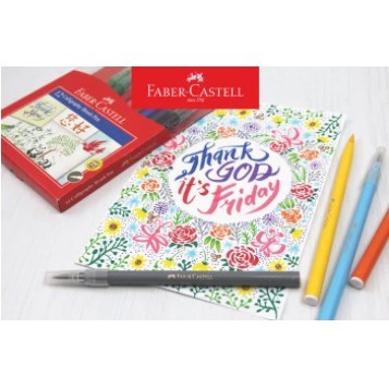 Jual Faber Castell Calligraphy Brush Pen set 12 Warna Brushpen Bujo ...