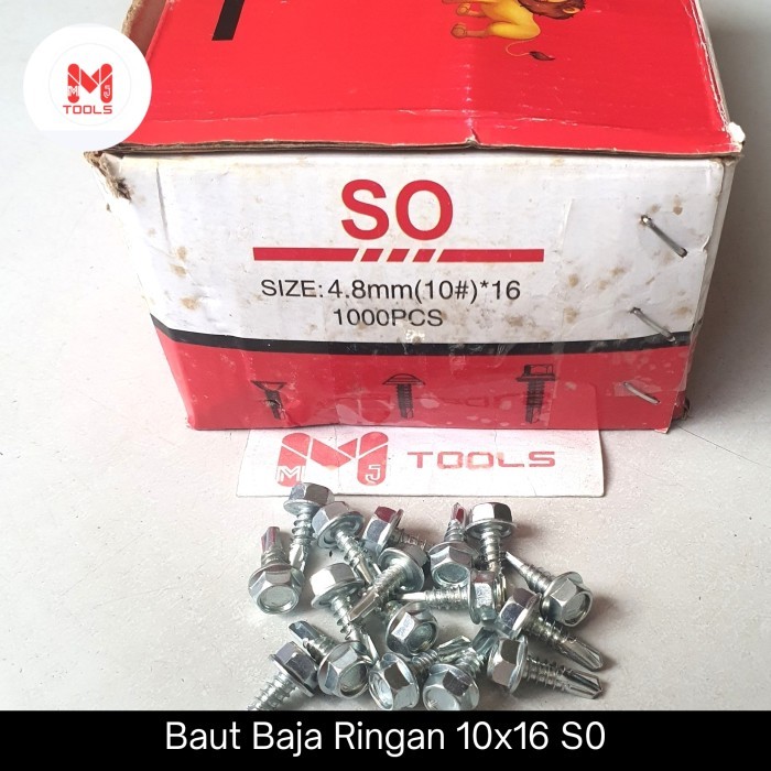 Jual Baut Baja Ringan 10x16 SO (100 pcs) - Baut Baja Ringan Murah ...