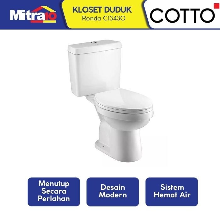 Jual Cotto Kloset Duduk Dua Bagian C13430 Putih | Shopee Indonesia