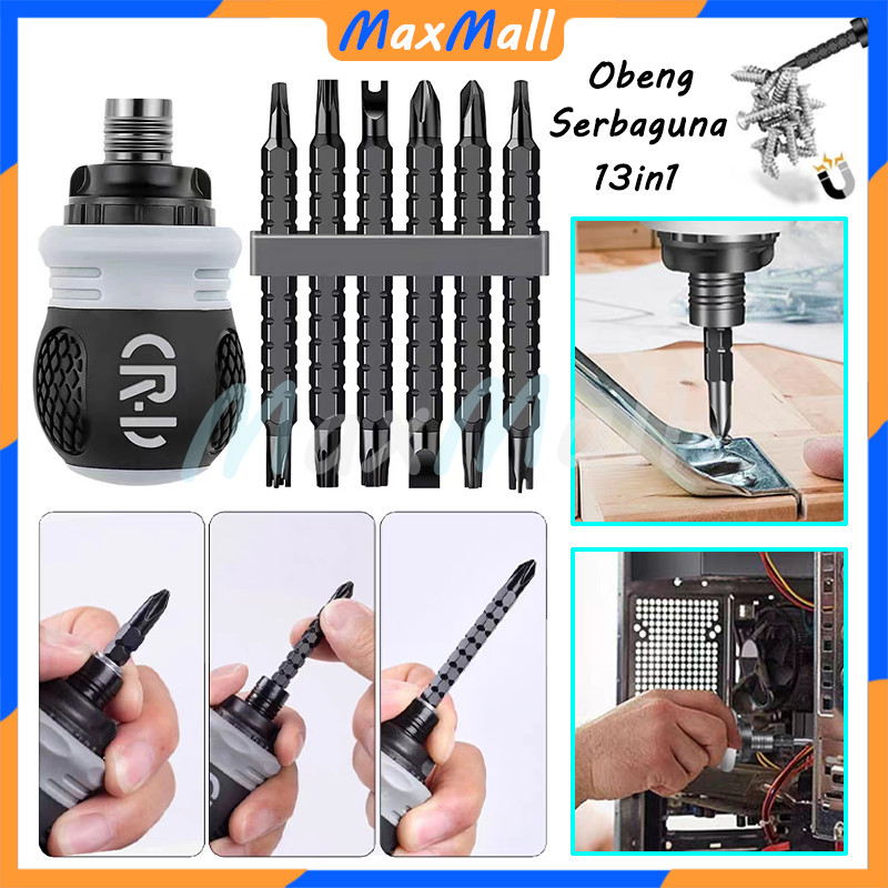 Jual Obeng Magnetik Alat Serbaguna Obeng Set 13in1 Multifungsi Obeng ...