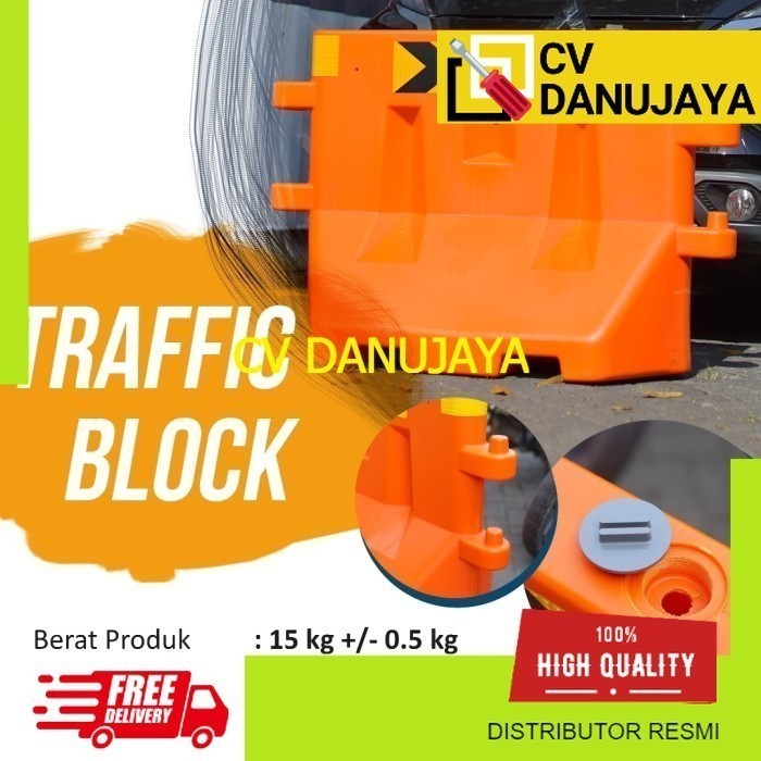Jual Water Road Barrier Barier Pembatas Batas Jalan Orange Traffic ...