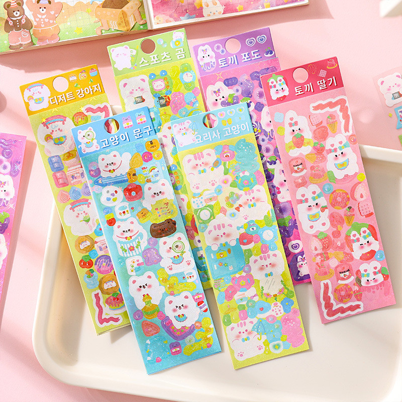 Jual 1 SET isi 6 Sticker Deco Stiker Dekorasi PVC untuk Scrapbook ...