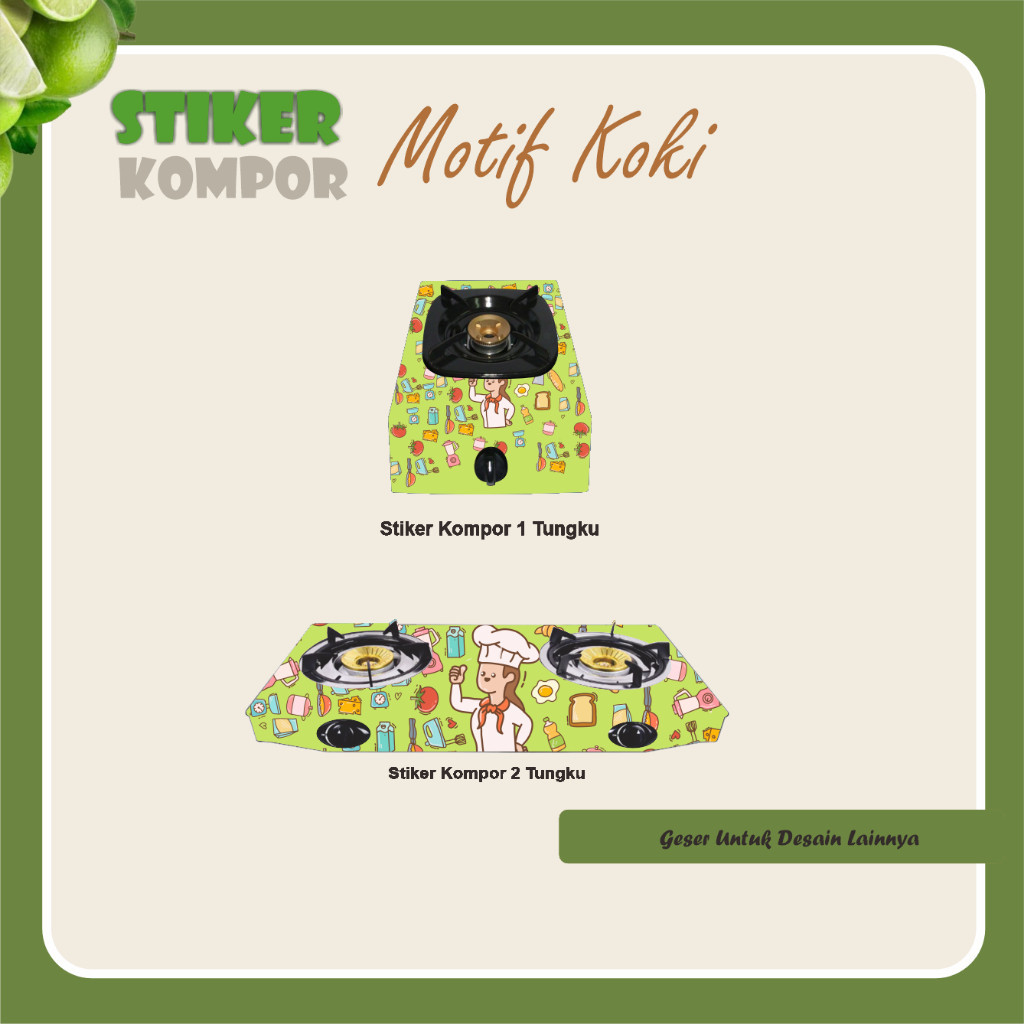 Jual Wallpaper Kompor / Stiker Kompor / Sticker Kompor 1 dan 2 Tungku ...