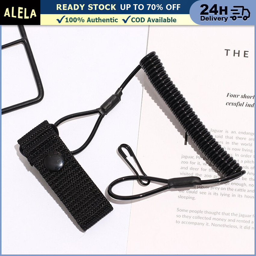 Jual Tali Sling Spring Spiral Pengaman Pistol Tactical Safety Lanyard ...