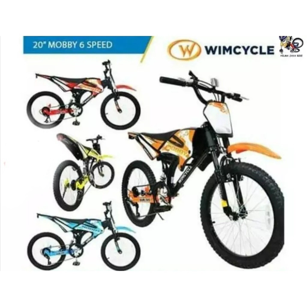 Jual SEPEDA ANAK 20 WIMCYCLE MOBBY 6 SPEED | Shopee Indonesia