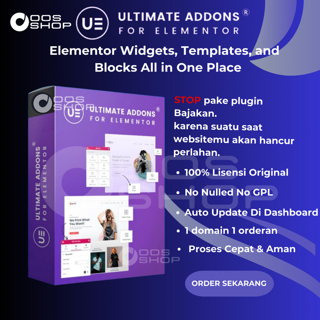 Jual ULTIMATE ADDONS FOR ELEMENTOR 100% Original License Lifetime Automatic Update + Full ...