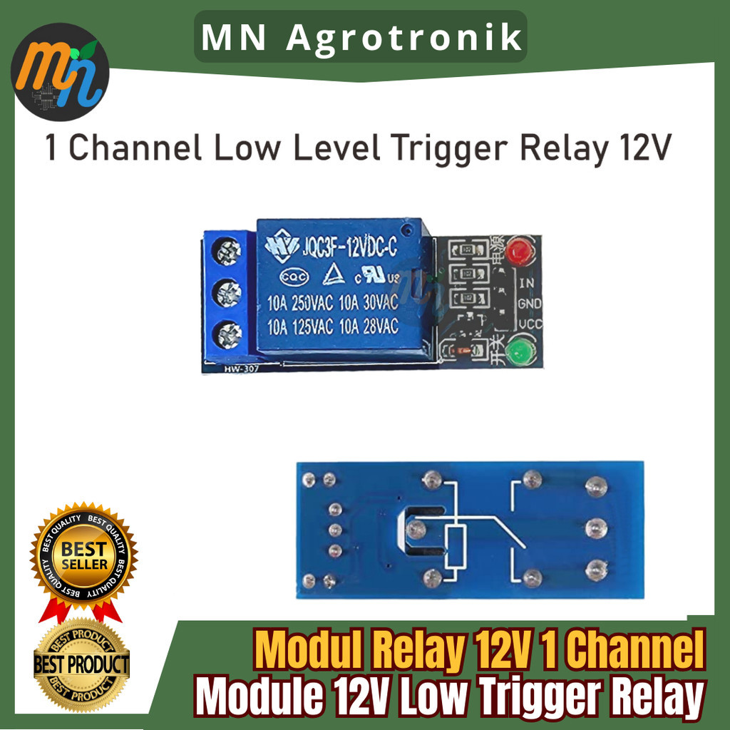 Jual Relay 12V 1 Channel Relay Module 12V Low Trigger Relay | Shopee ...
