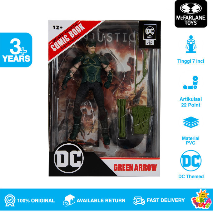 Jual Action Figure Mcfarlane DC Multiverse Comic Book Green Arrow ...