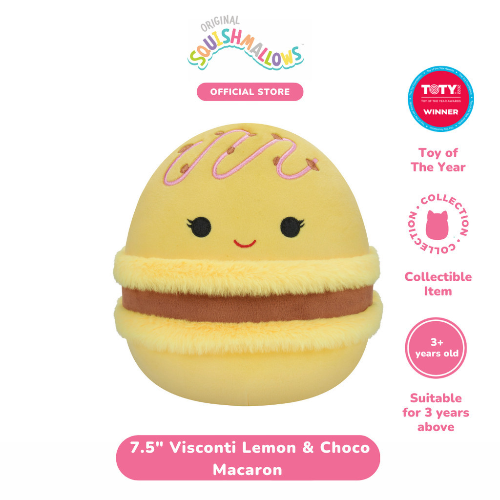 Jual Squishmallows Visconti Lemon & Choco Macaron 7.5 Inch - Boneka ...