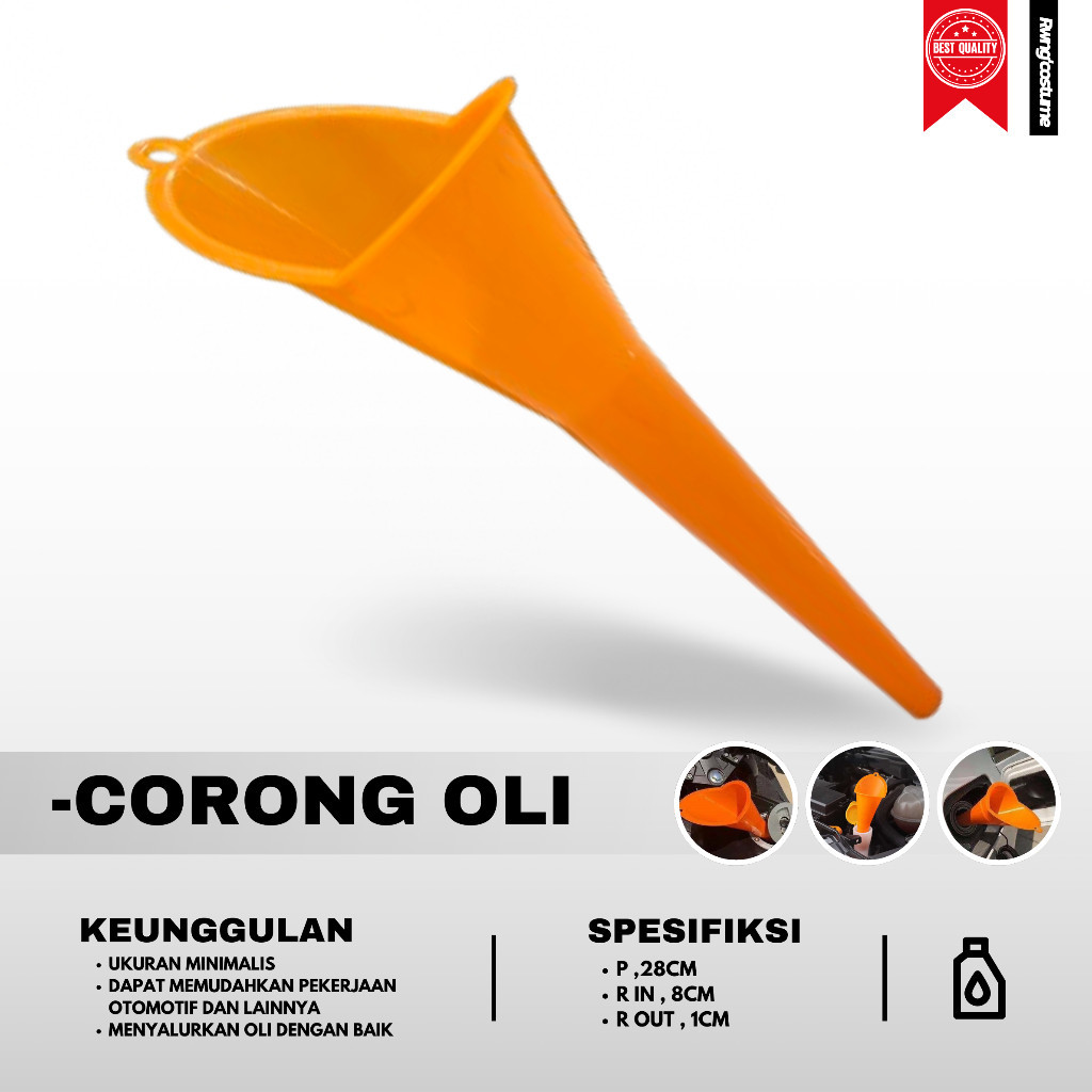 Jual Corong Oli / Minyak / Air / Bensin / Radiator, Corong Plastik Mulut Panjang Serbaguna ...