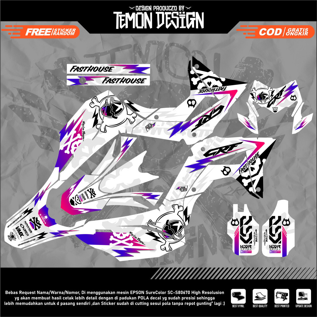 Jual DECAL STICKER HONDA CRF 150 L / DEKAL STIKER CRF 150 L SUPERMOTO ...