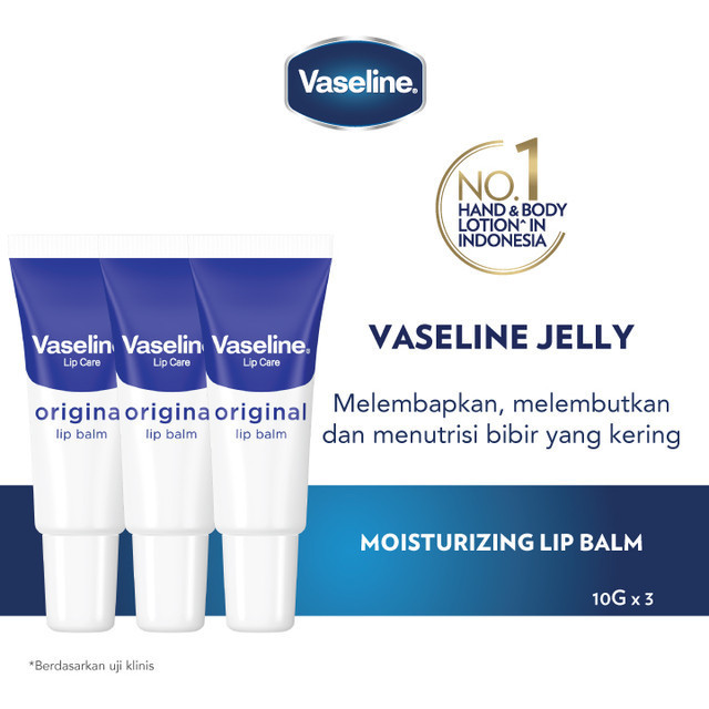 Jual Vaseline Lip Balm Pelembab & Pencerah Bibir Original 10 G - Lip Care x3 | Shopee Indonesia